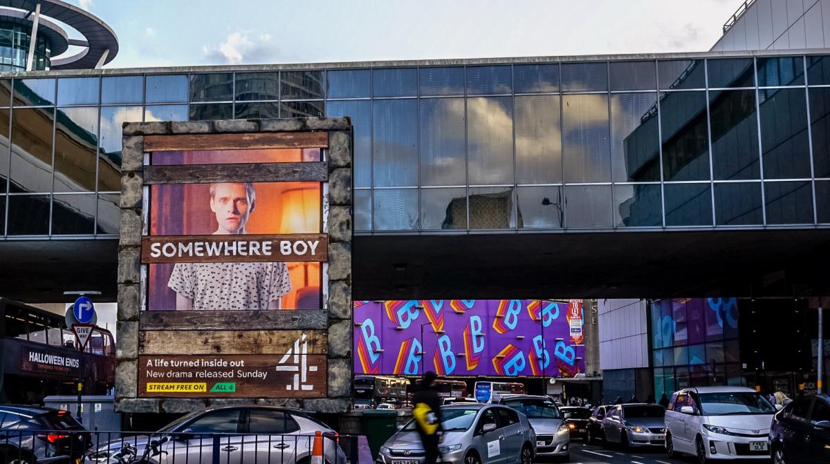Eyecatching boarded up poster celebrates new Channel 4 drama | Channel 4